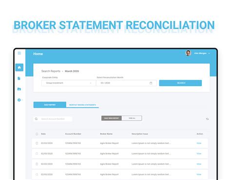 Broker Statement Reconciliation Ui Ux On Behance