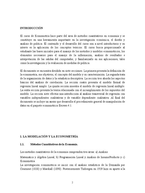 Econometria Intro Pdf Econometría Mínimos Cuadrados Ordinarios