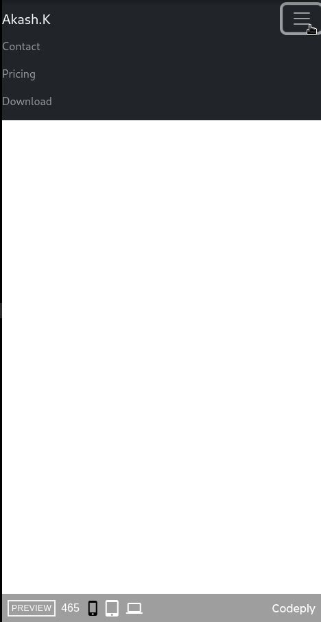 Github Akashkamatcreatesbootstrap Navbar Frontend Practice I Practicedcreated A Basic