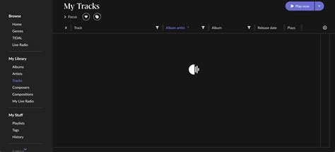 Indefinite Loading Animation On Tracks View Support Roon Labs Community