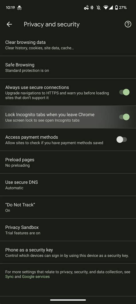 Chrome ناشناس ممکن است به اثر انگشت در Android نیاز داشته باشد سئو