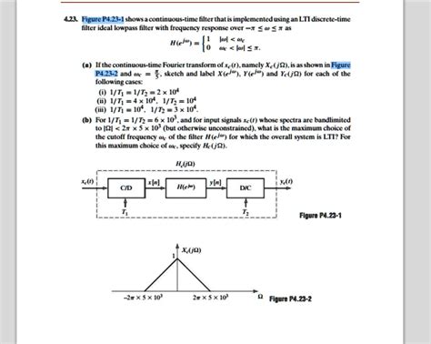 Figure P423 1 Shows A Continuous Time Filter That Is Implemented Using