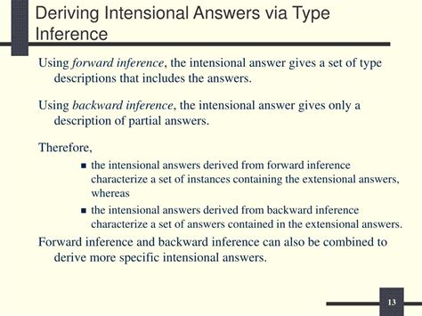 ppt using type inference and induced rules to provide intensional answers powerpoint