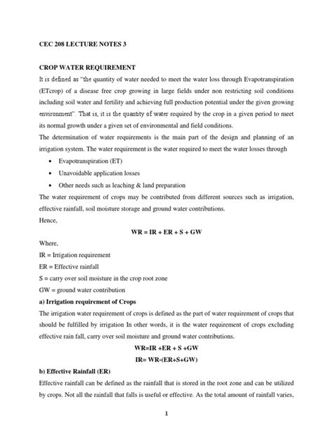 Cec 208 Lecture Notes 3 Pdf Evapotranspiration Groundwater