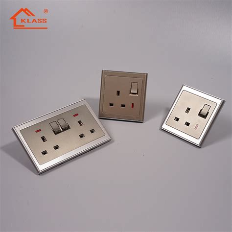 Sliver Alloy Material Electrical Switch Socket Outlet For Hotel Satellite Easy To Use