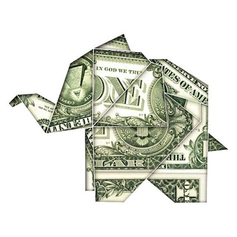 Money Origami Elephant Dollar Bill Origami Elephant Folding Guide