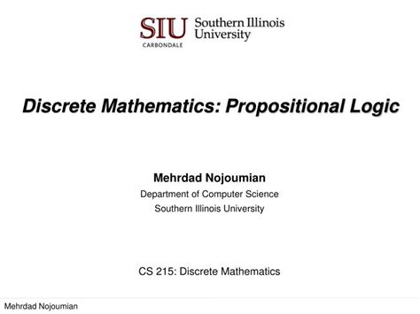 Ppt Discrete Mathematics Propositional Logic Powerpoint Presentation