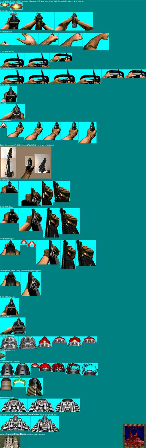 Weapons Doom Prototypes Ms Dos The Spriters Resource