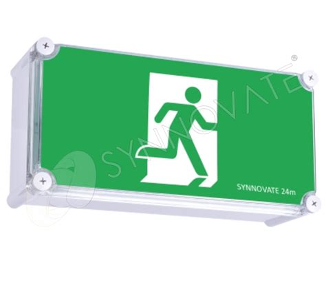 LED Weatherproof IP67 Emergency Exit Sign Light Wall Mount 24m LITHIUM Battery EBay