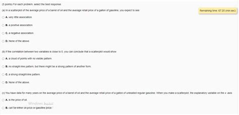 Solved Points For Each Problem Select The Best Chegg Com