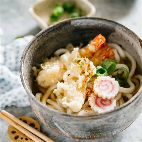 Japanese Tempura Shrimp Udon Soup
