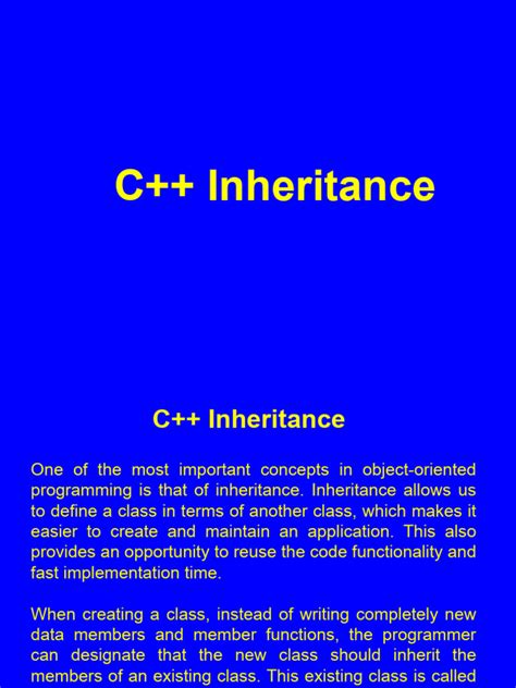 Inheritance Pdf Inheritance Object Oriented Programming Class Computer Programming