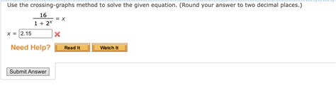 Solved Use The Crossing Graphs Method To Solve The Given Chegg