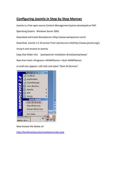 Configuring And Installing Joomla On Windows Using Wamp Server