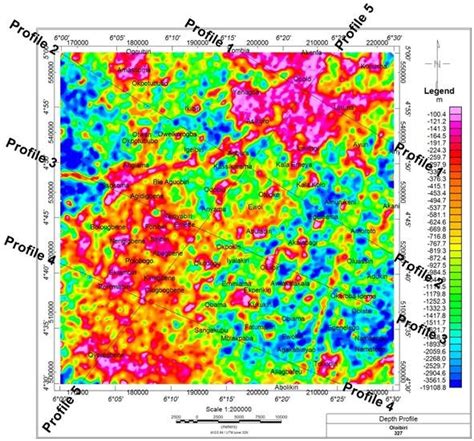 profile lines across the source parameter imaging map for modeling