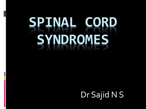 Spinal Cord Syndromes Copypptx