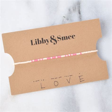 Valentine Morse Code String Bracelets Handmade By Libby And Smee