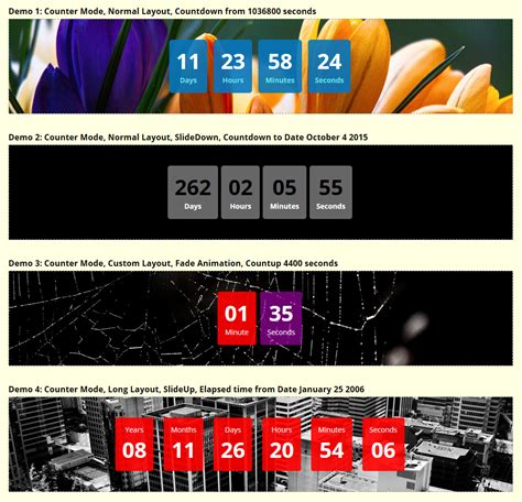 smart timer and counter jquery mega countdown plugin by smartplugins