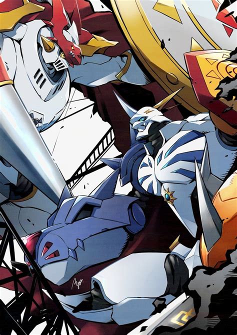 Omegamon And Dukemon Digimon Drawn By Ayo Ayosanri Danbooru