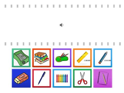 Matching Game For Classroom Objects Find The Match Matching Game For Classroom Objects Find The Match