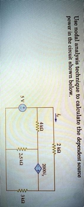 use nodal analysis technique to calculate the dependent source power in