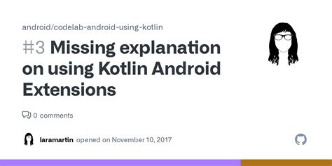 missing explanation on using kotlin android extensions · issue 3