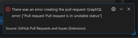 There Was An Error Creating The Pull Request Graphql Error Pull