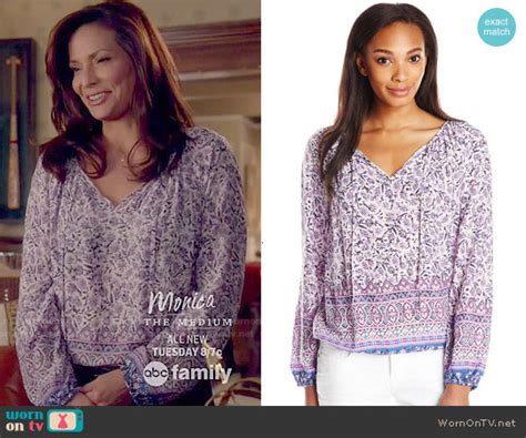 Wornontv Reginas Purple Floral Blouse On Switched At Birth Constance Marie Clothes And