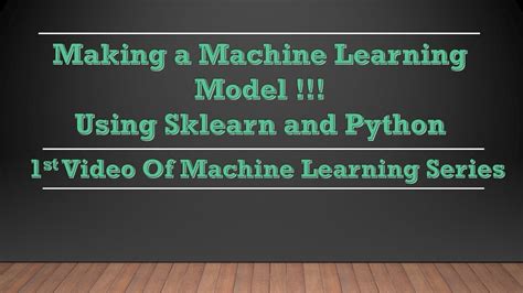 machine learning using sklearn and python made by d s coding in collab with yaska youtube
