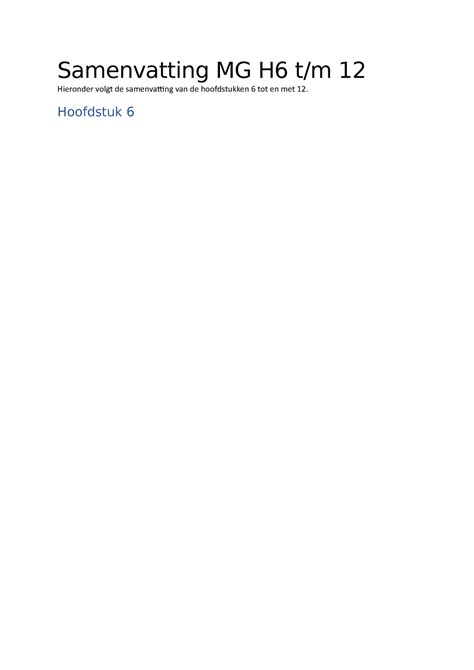 samenvatting mg h6 t eeuwen des onderscheids samenvatting mg h6 t m