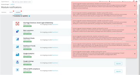 cannot upgrade module xxxxxx handler not found for source · issue 32129 · prestashop