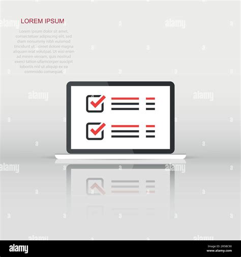 Online Survey Sign Icon In Flat Style Questionnaire Vector Illustration On White Isolated