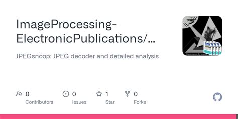Github Imageprocessing Electronicpublications Jpegsnoop Jpegsnoop Jpeg Decoder And Detailed