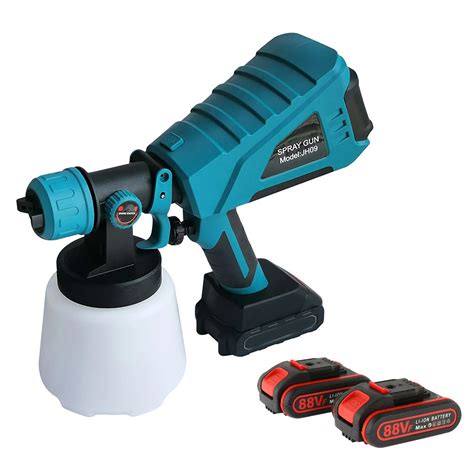 1000ml 600w 전동 스프레이건 무선 유량 제어 에어 브러시 가정용 전원 페인트 분무기 에어 브러시 마키타 18v 배터리 분무기 스프레이 건 블랙 블루 옐로