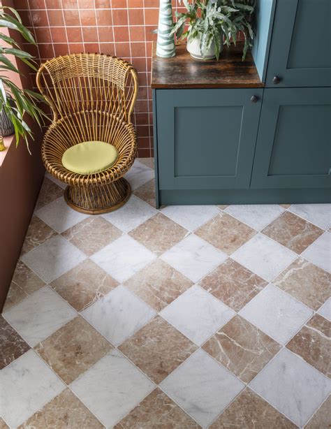 Rosso Di Scacchi Tumbled Marble Tiles Mandarin Stone Tumbled Marble Tile Tiles