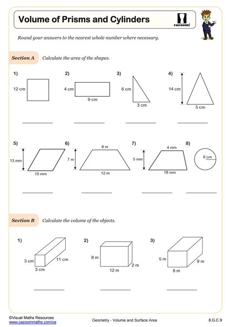 Volume Of Pyramids And Cones Worksheet Fun And Engaging 8th Grade Pdf Worksheets