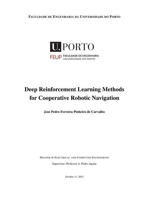 Pdf Deep Reinforcement Learning Methods For Cooperative Robotic Navigation