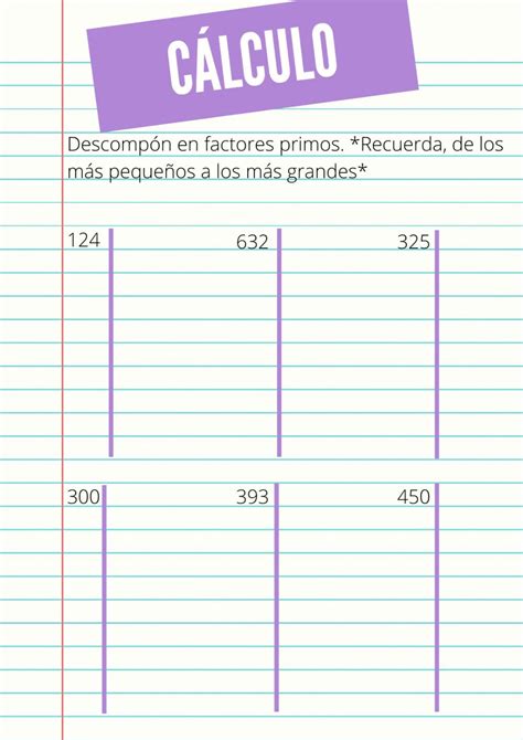 Mínimo Común Múltiplo Máximo Común Divisor Calcular Ejercicios