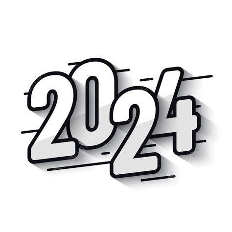 2024 Black White Vector 2024 White Black Png And Vector With
