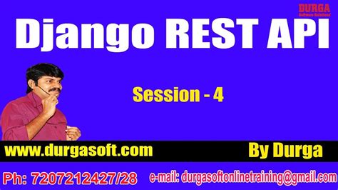 Django Tutorials Django Rest Api Session 4 By Durga Sir Youtube