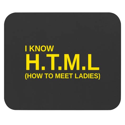 Mens Html5 Html Coding Programmer Nerd Funny Mouse Pads Sold By