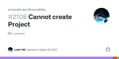 Cannot Create Project · Issue 2108 · Minecraft Devminecraftdev · Github