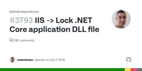 IIS Lock NET Core Application DLL File Issue 3793 Dotnet