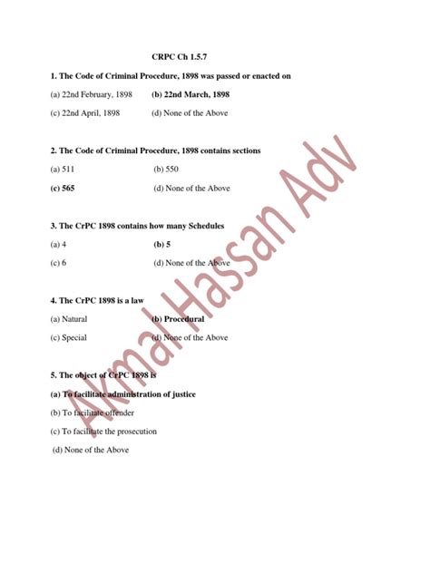 Crpc Ch 1 5 7 Pdf Criminal Law Justice