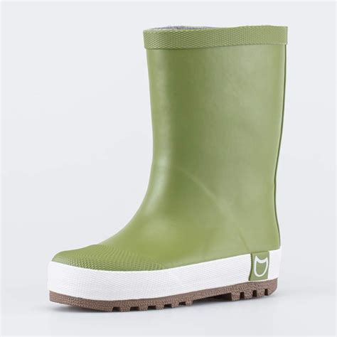 Сапоги резиновые Мальчики Котофей 3 оливковый Резина Россия Без застёжки Демисезон Съёмная