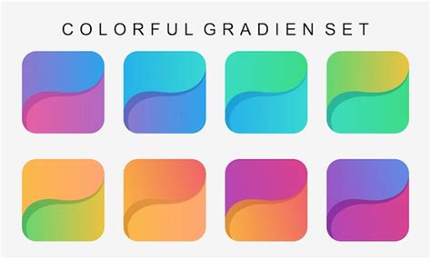 Premium Vector Colorful Gradient Set