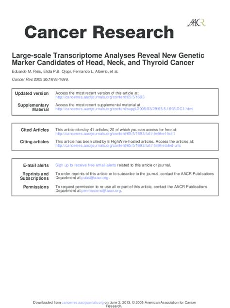 Pdf Large Scale Transcriptome Analyses Reveal New Genetic Marker