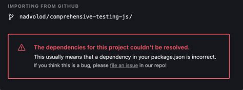 Dependencies For This Project Couldnt Be Resolved · Issue 1778 · Stackblitzcore · Github