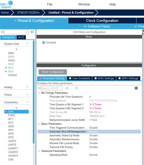 Solved Stm32cubemx 611 Can Setting 1mhz Wrong Stmicroelectronics