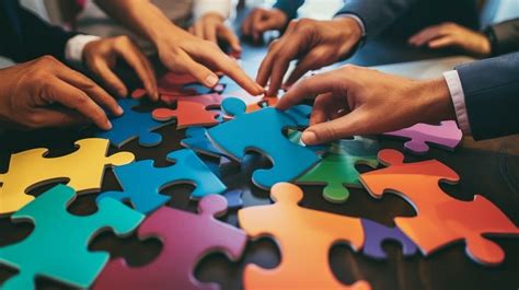 Free Teamwork Puzzle Assembly Image Teamwork Collaboration Puzzle